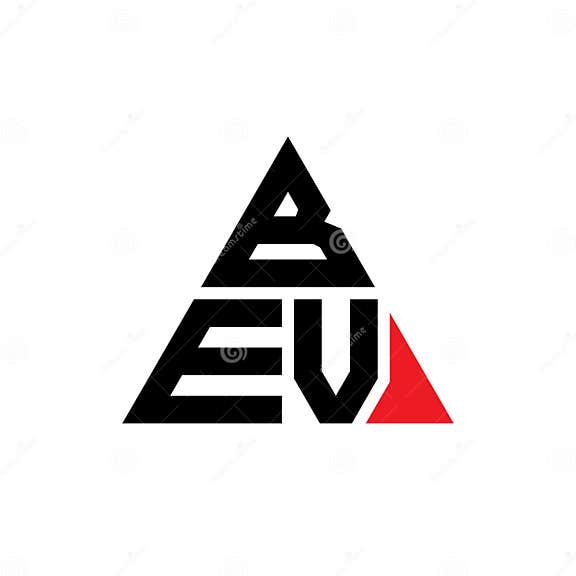 BEV Triangle Letter Logo Design with Triangle Shape. BEV Triangle Logo ...
