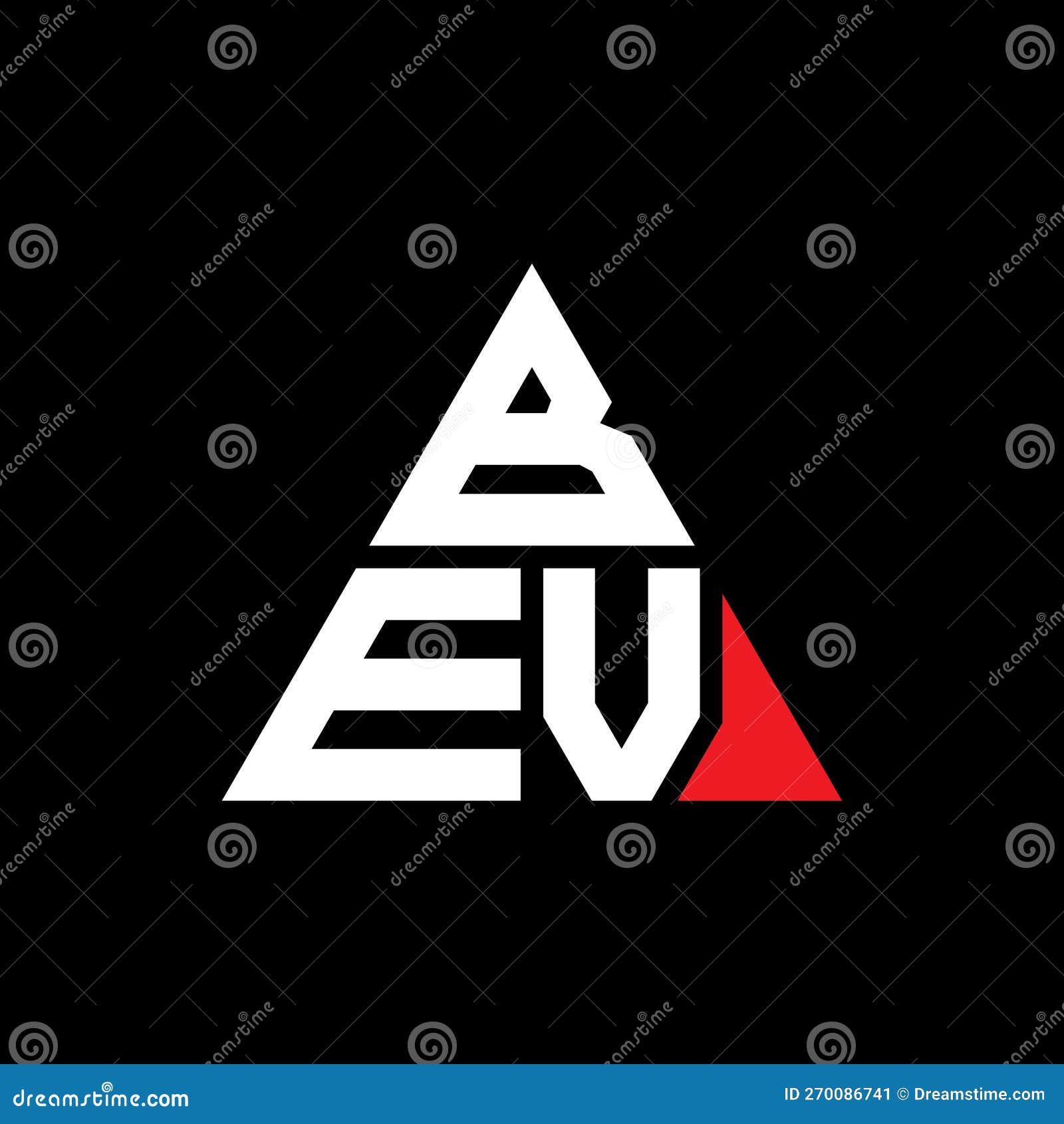BEV Triangle Letter Logo Design with Triangle Shape. BEV Triangle Logo ...