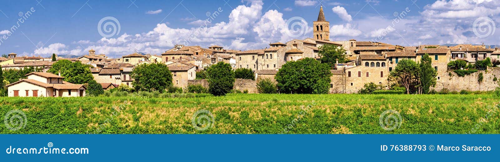 Bevagna (Umbria) High Definition Panoramic Stock Image - Image of ...