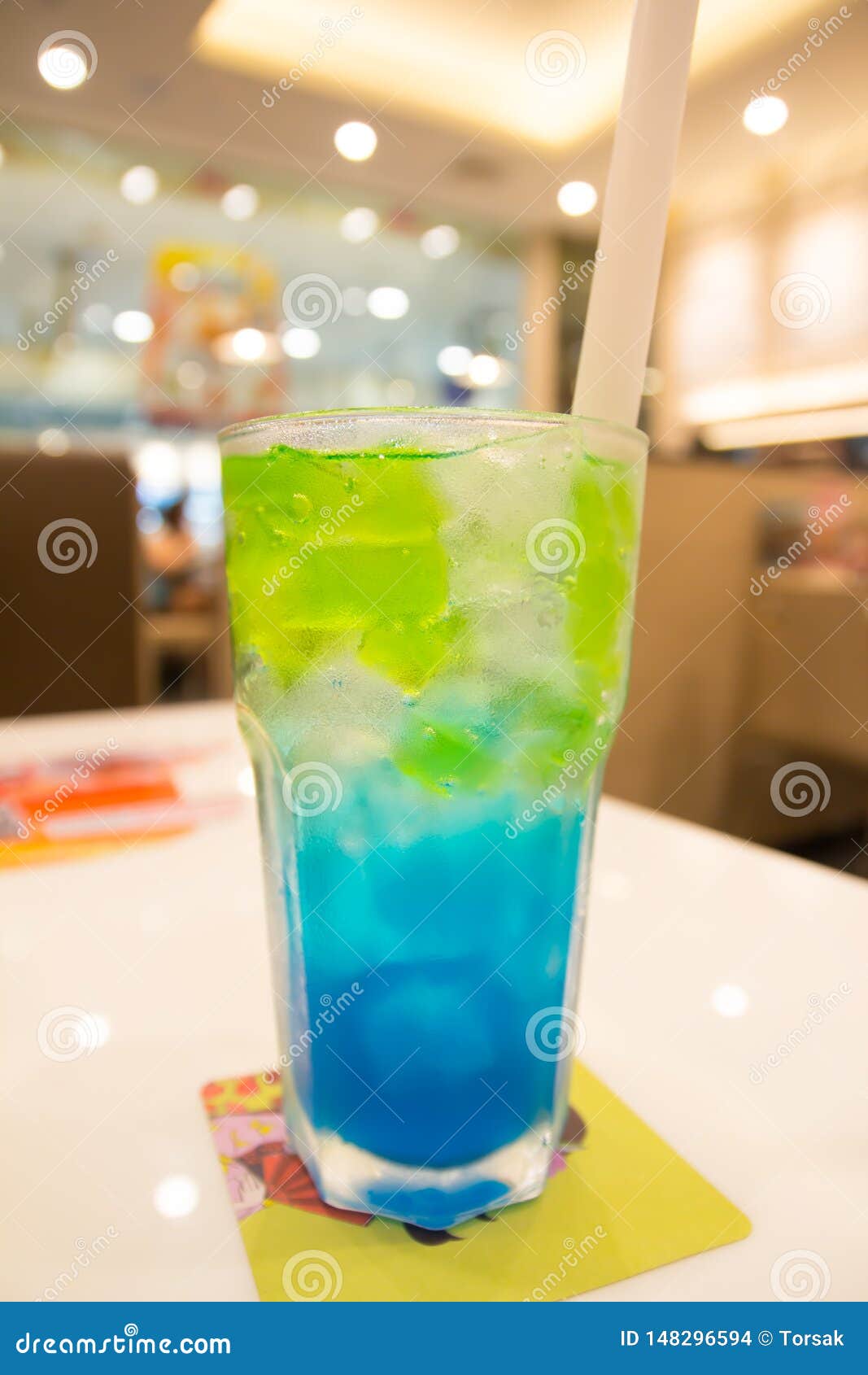Bevarage blue hawaii soda stock photo. Image of liquid - 148296594