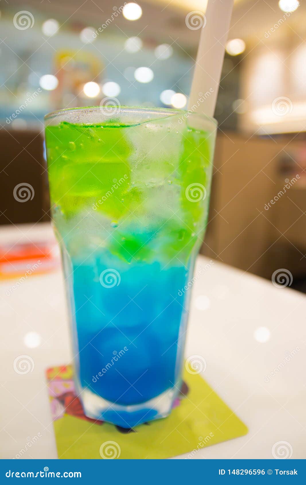 Bevarage blue hawaii soda stock photo. Image of beverage - 148296596