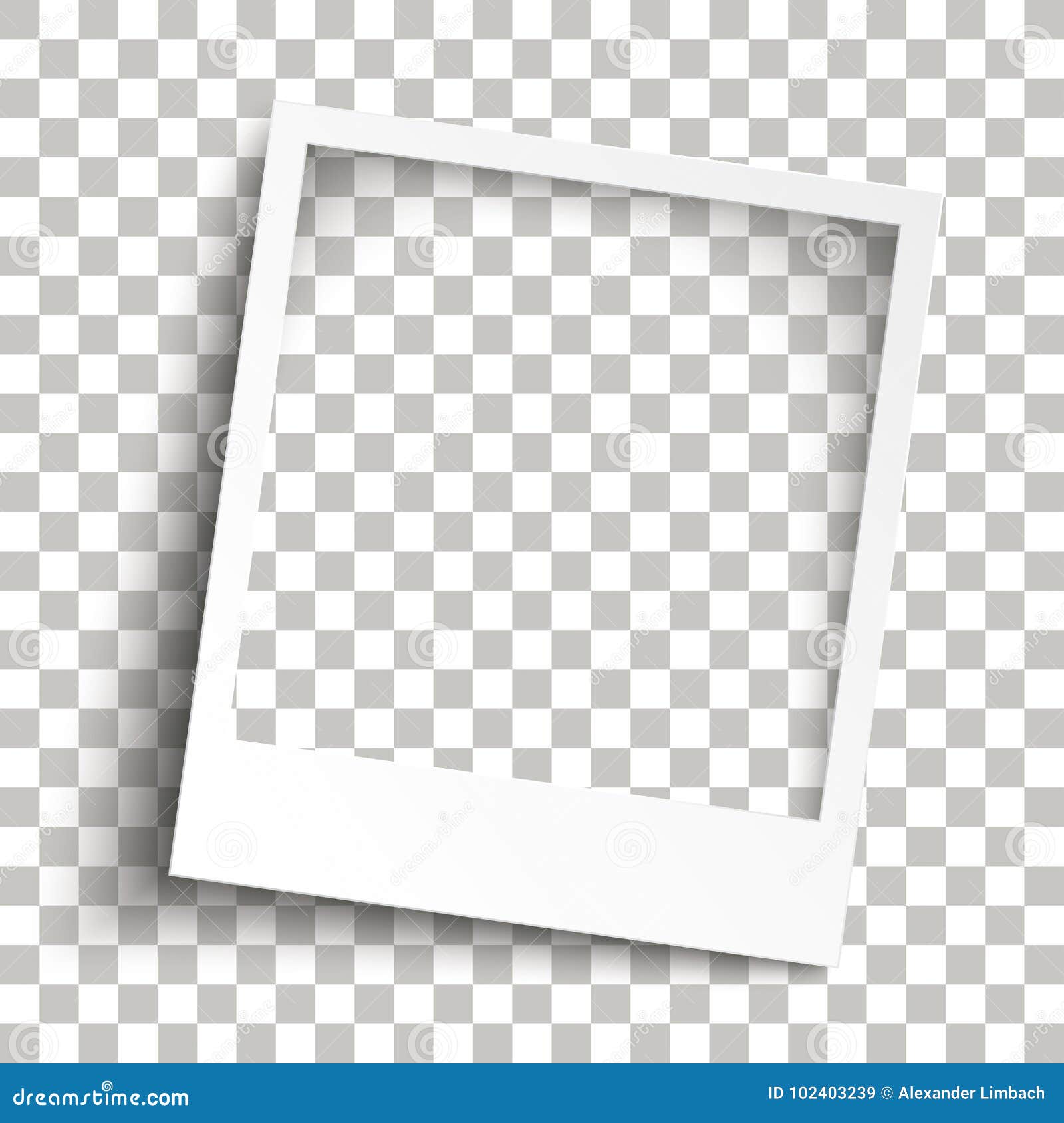 Bevel Instant Photo Frame Transparent Shadows Stock Vector ...