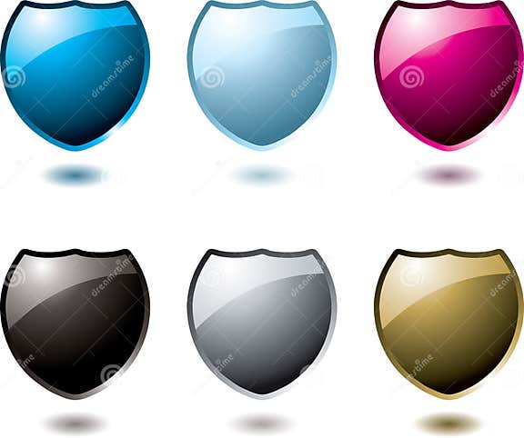 Bevel shield stock vector. Illustration of shadow, concept - 4626493