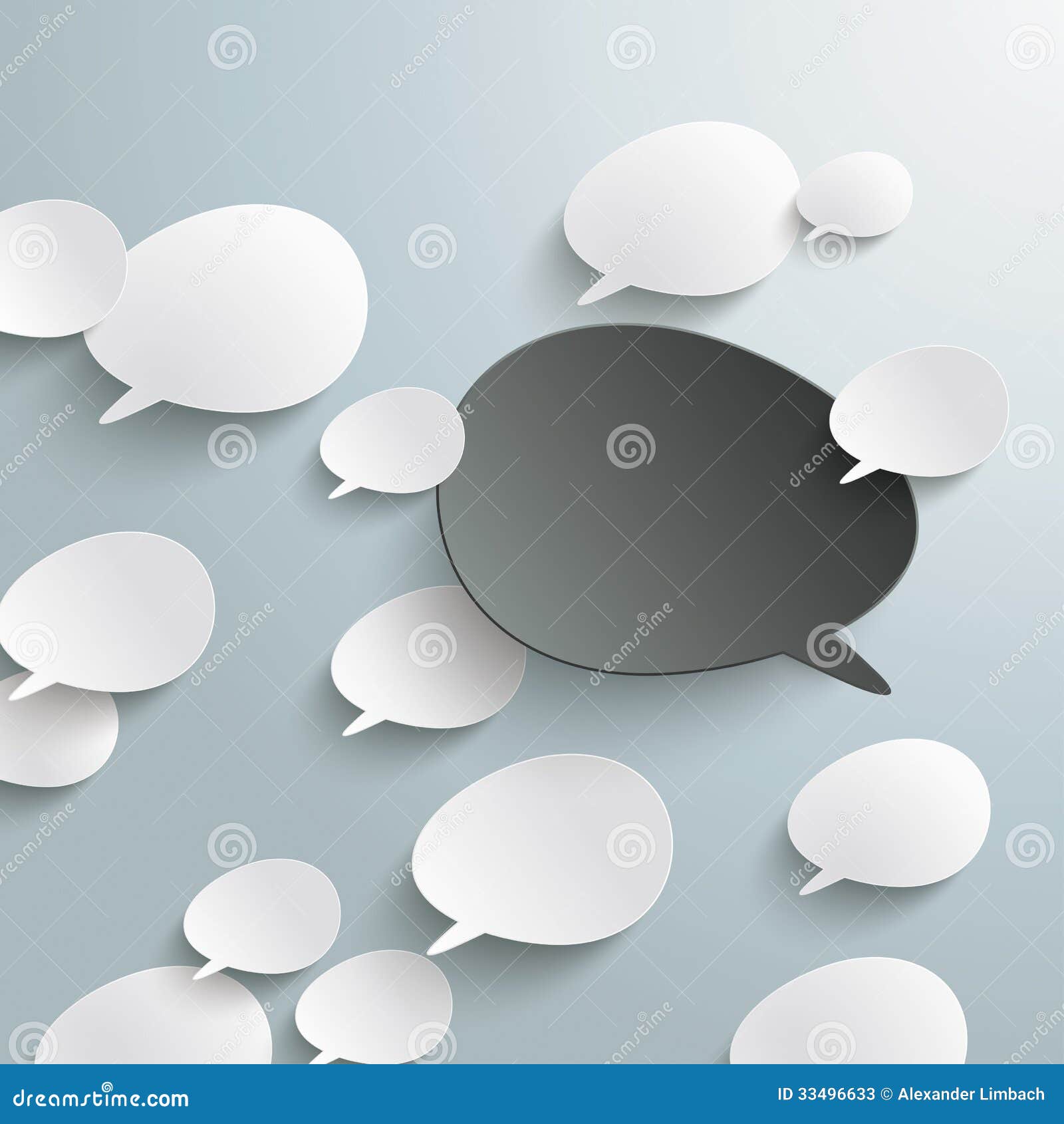 Bevel Speech Bubbles Refutation Header Infographic Vector Illustration ...