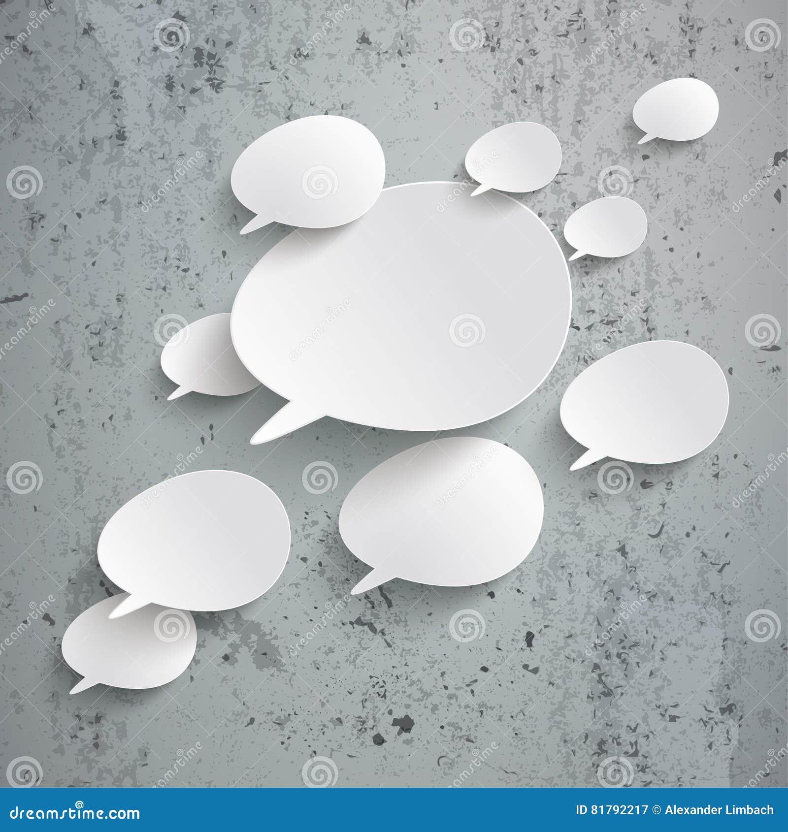 Bevel Speech Bubbles Refutation Header Infographic Vector Illustration ...