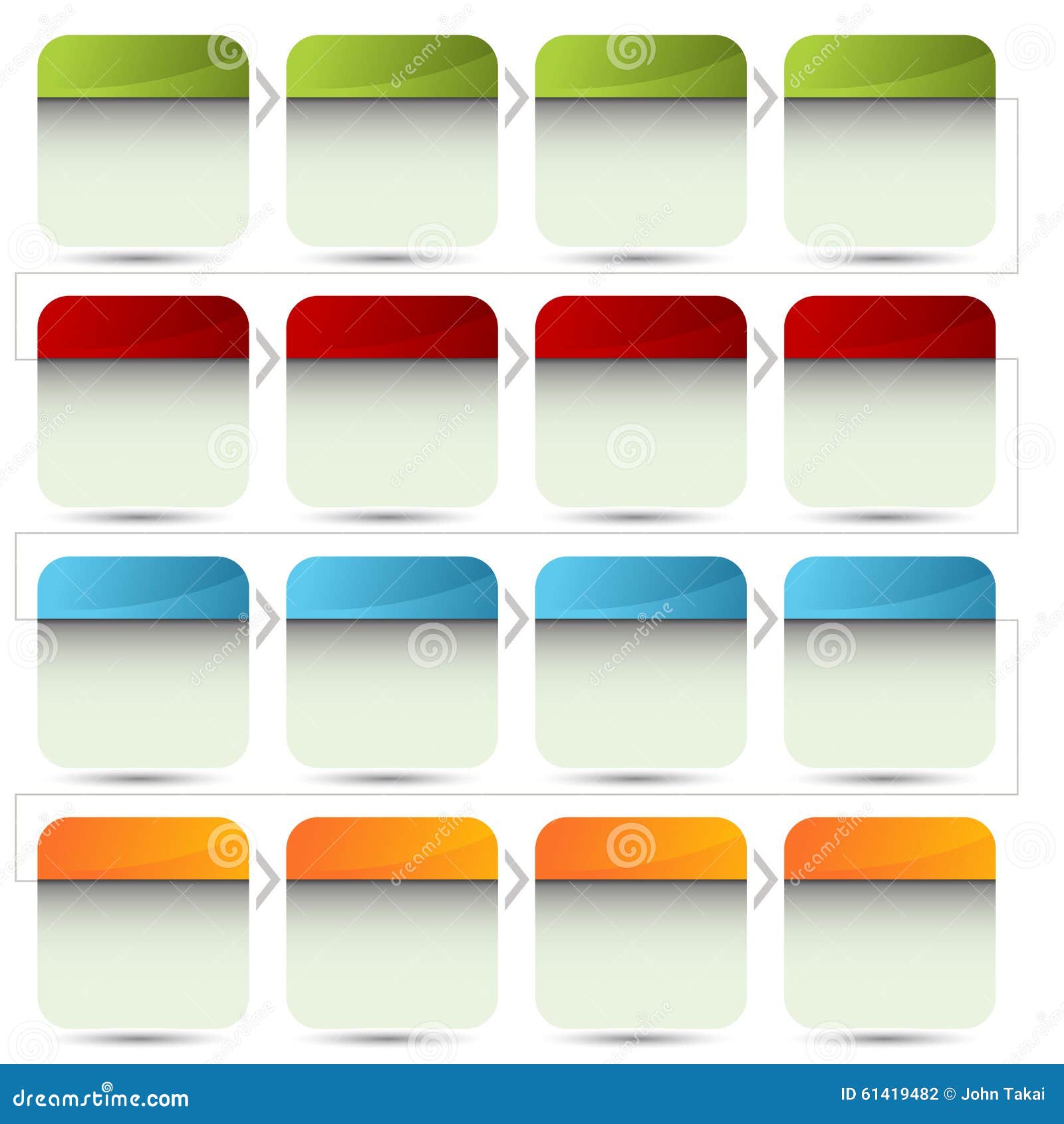 Boxed Flow Chart Vector Illustration | CartoonDealer.com #33848632