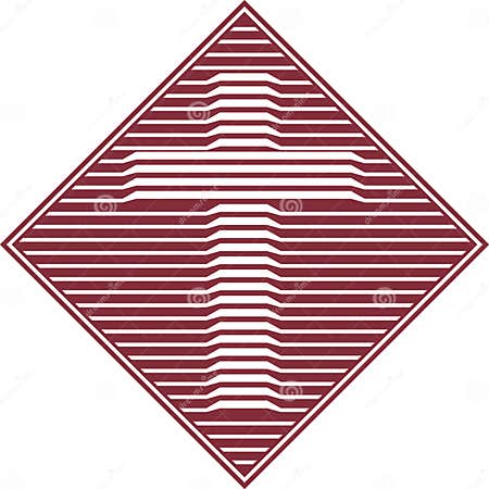 Beveled Cross Icon stock vector. Illustration of religion - 689174