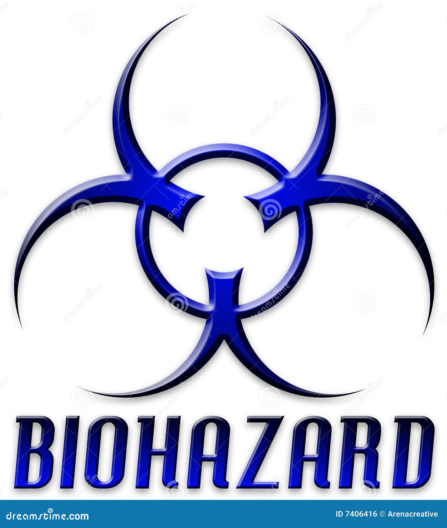 Beveled Red Biohazard Logo stock illustration. Illustration of notice ...