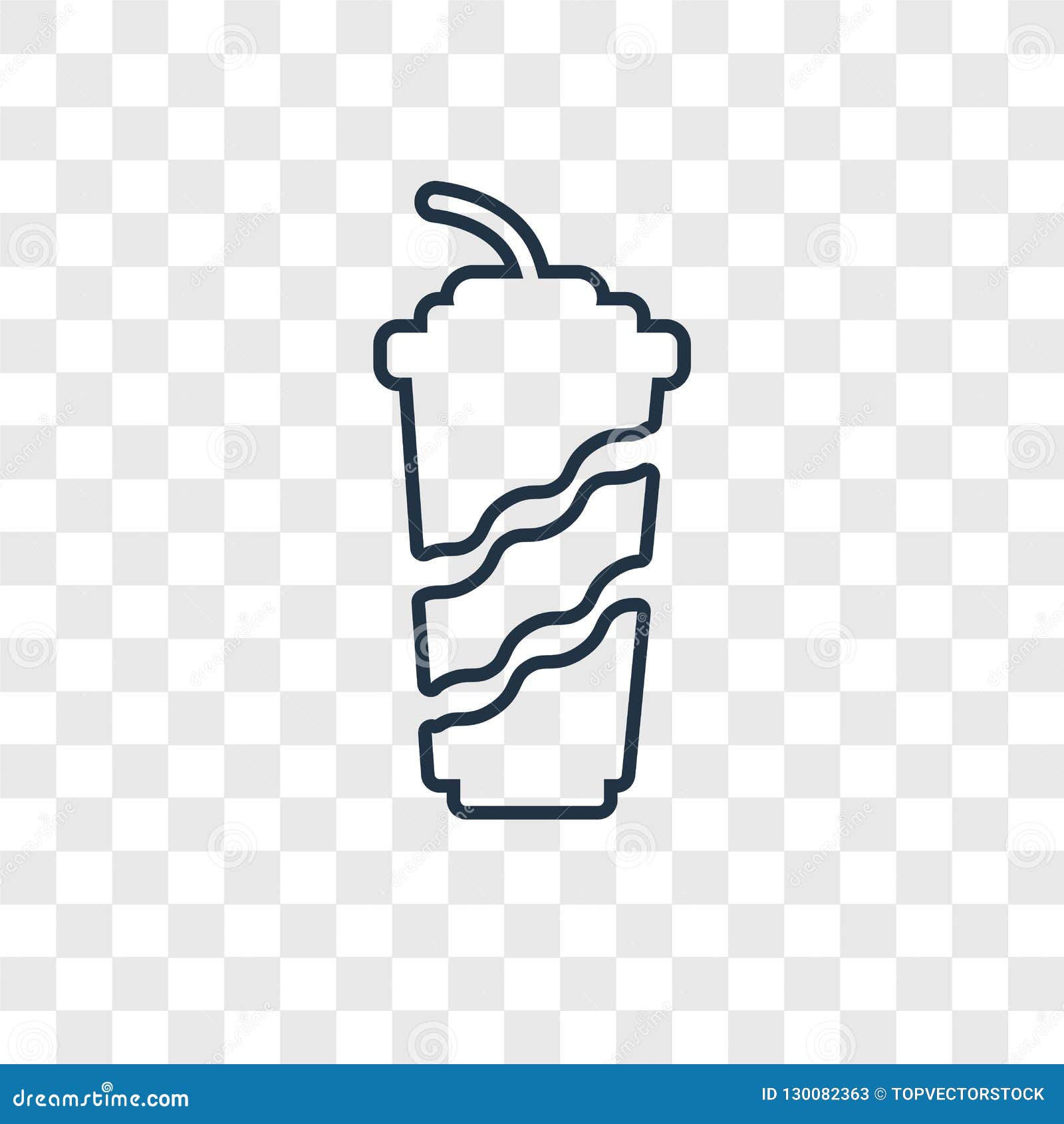 Beverage Concept Vector Linear Icon Isolated on Transparent Back Stock ...