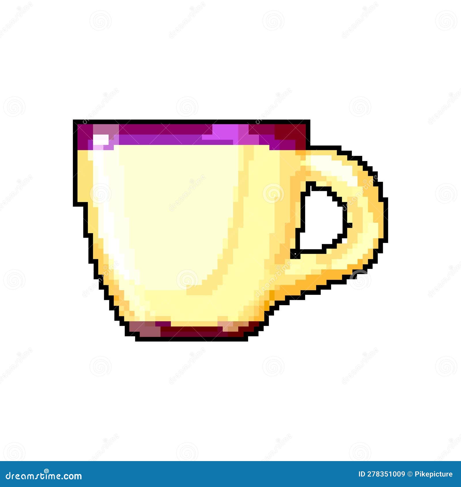 Beverage Cup Ceramic Game Pixel Art Vector Illustration Stock Vector ...