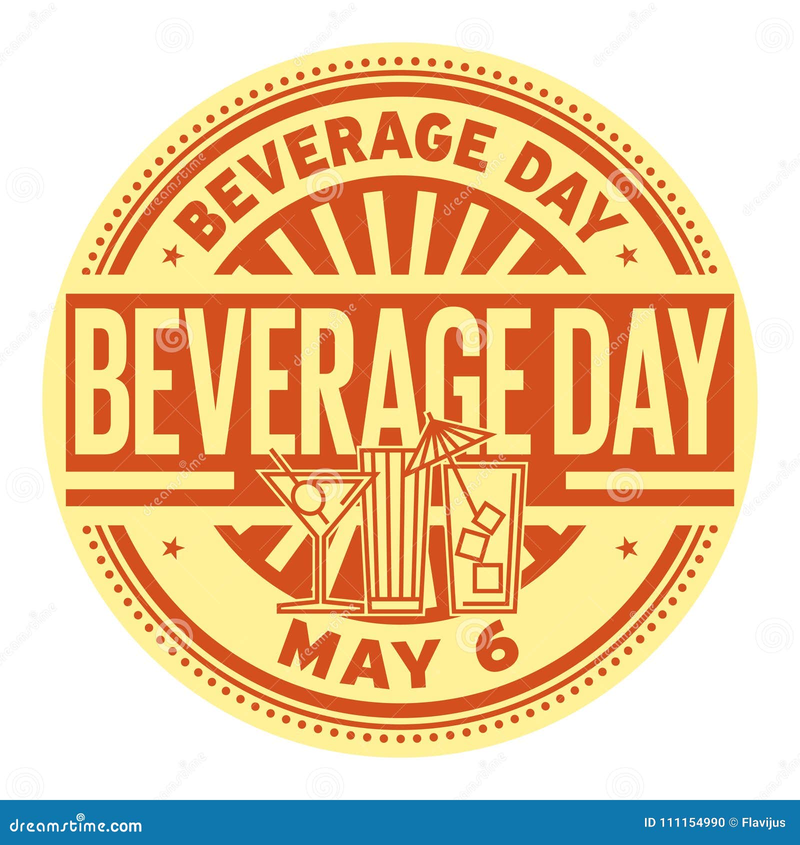 Beverage Day stamp stock vector. Illustration of national - 111154990