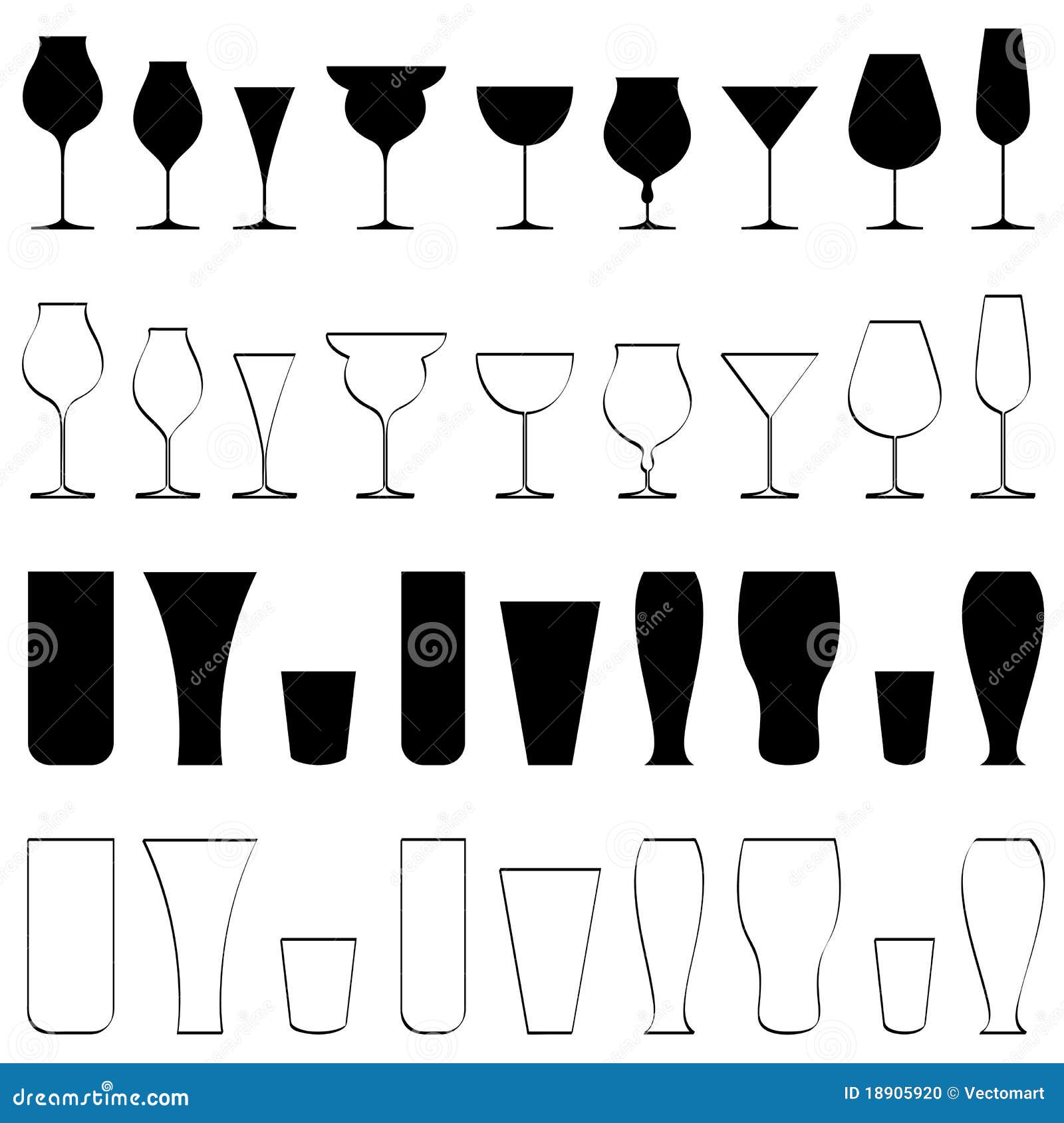Mocktail Glasses Stock Illustrations – 45 Mocktail Glasses Stock ...