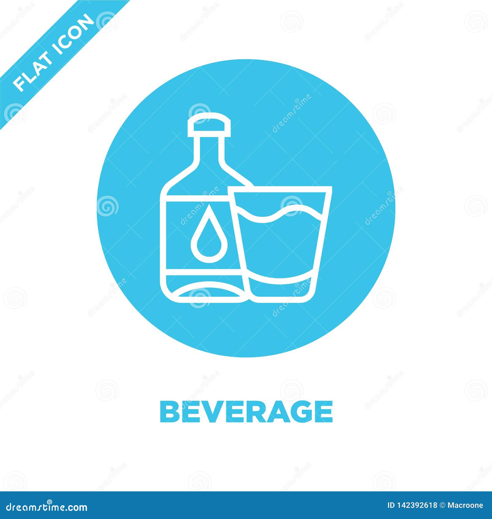 Beverage Icon Vector from Beverage Collection. Thin Line Beverage ...