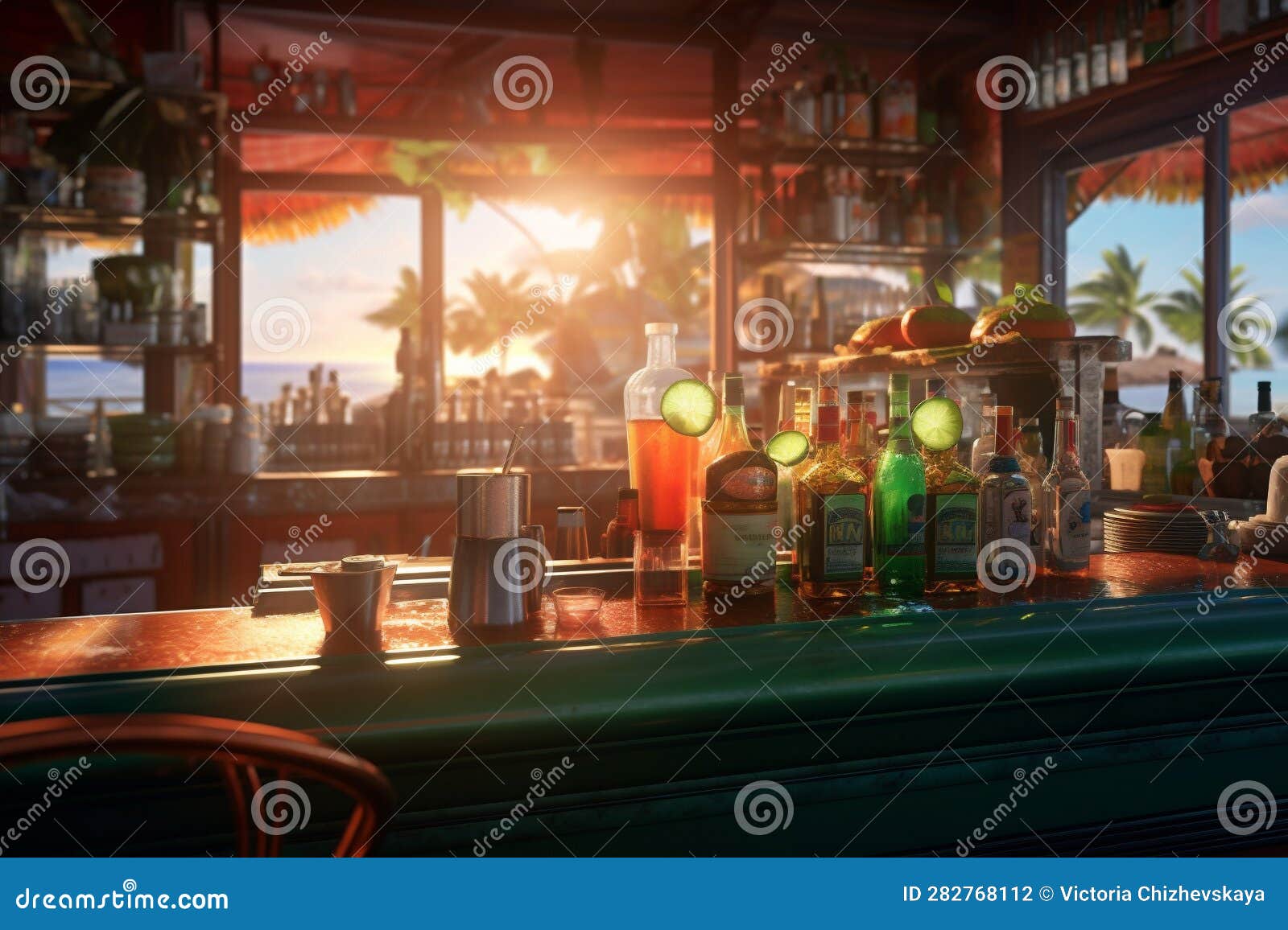 Mixed Alcohol Drink Bar Cocktail Interior Beverage Glass Tropical