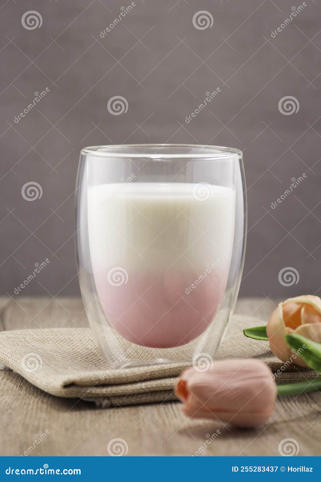Beverage Pink Milk , Favorite Menu Milk Drink Stock Image - Image of ...