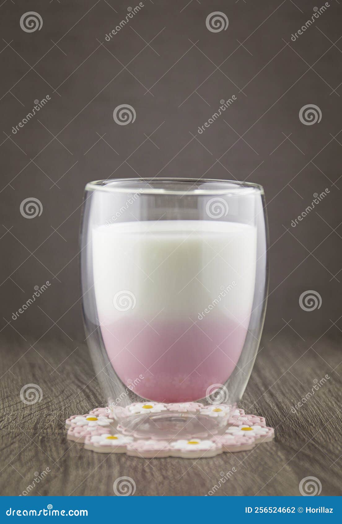 Beverage Pink Milk , Favorite Menu Milk Drink Stock Photo - Image of ...