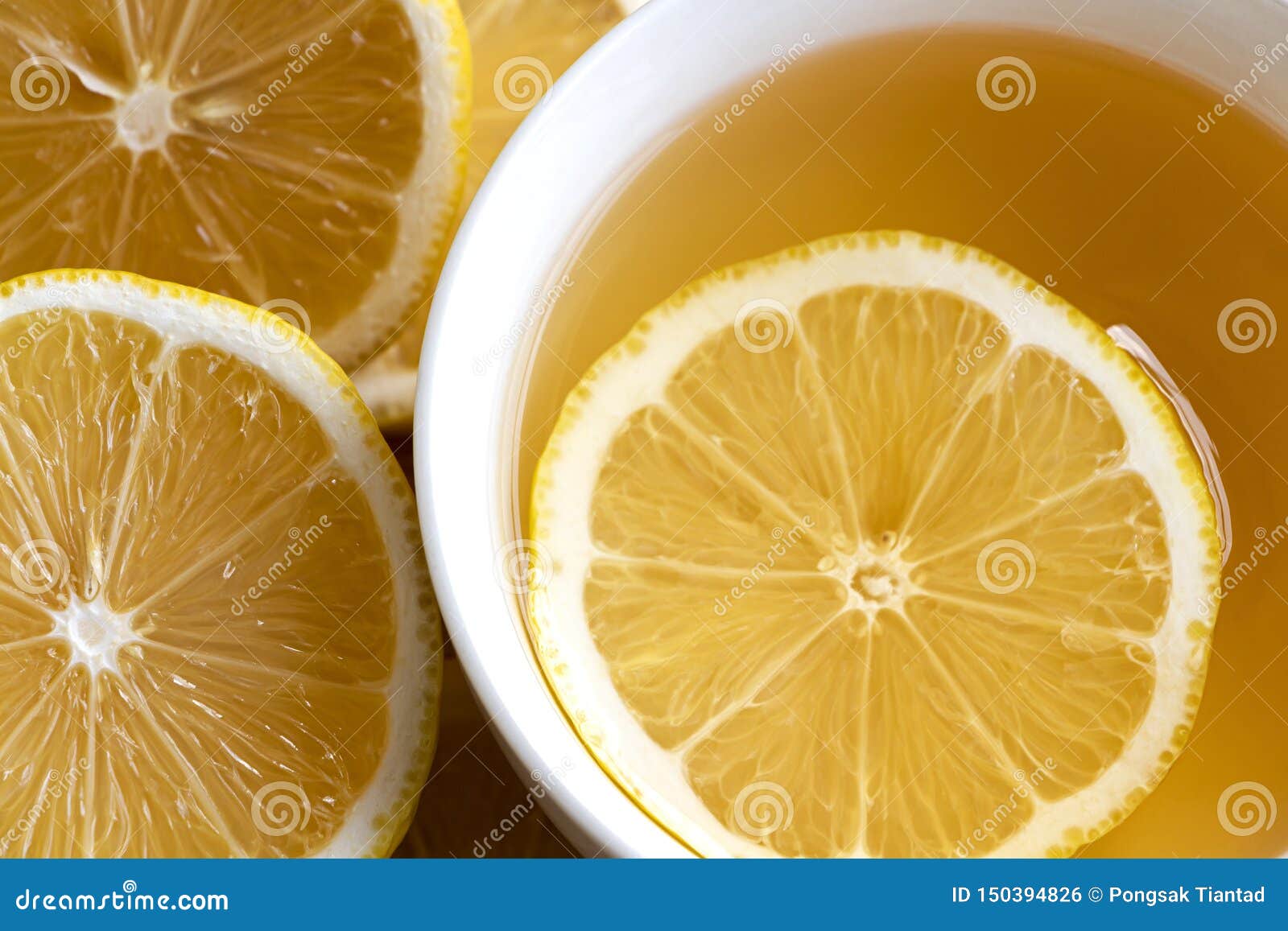Beverage of Tea with Fresh Lemon in the Break Time Tea Break in ...