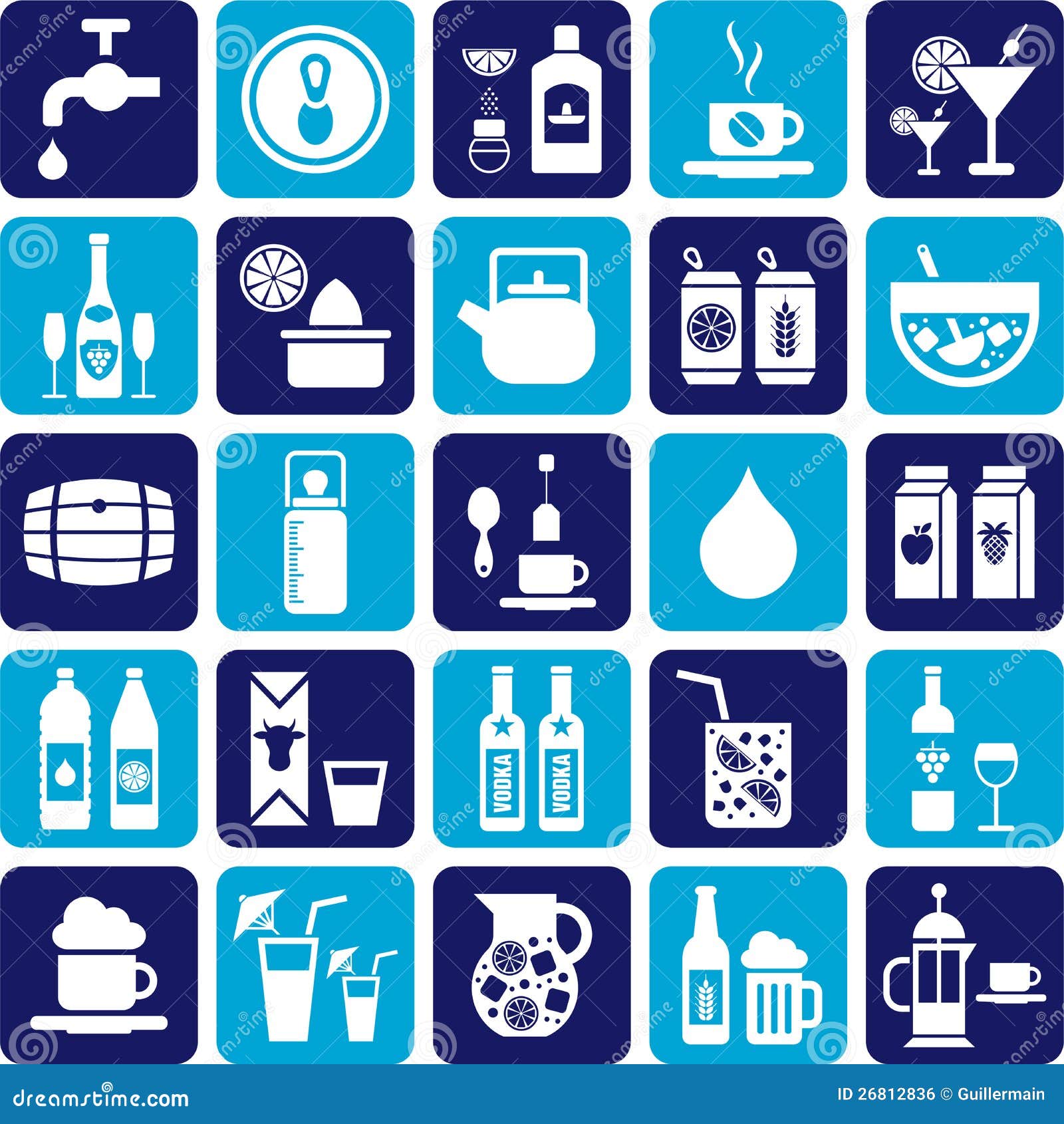 Beverages icons stock vector. Illustration of combined - 26812836
