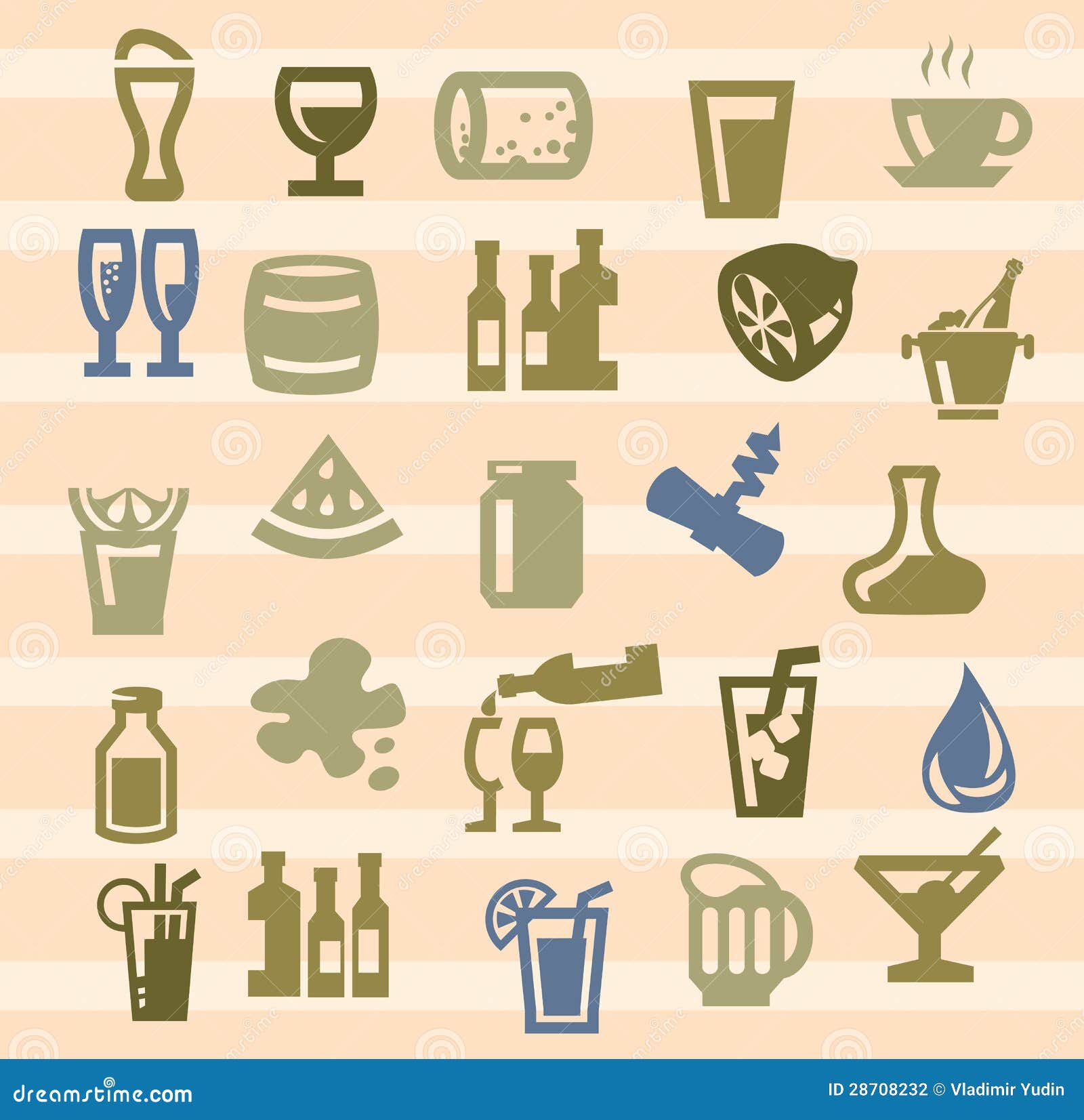 Beverages icons stock vector. Illustration of beer, water - 28708232