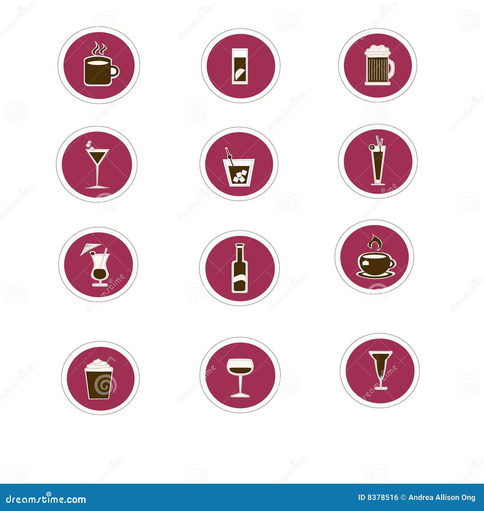 Beverages icons stock vector. Illustration of life, display - 8378516