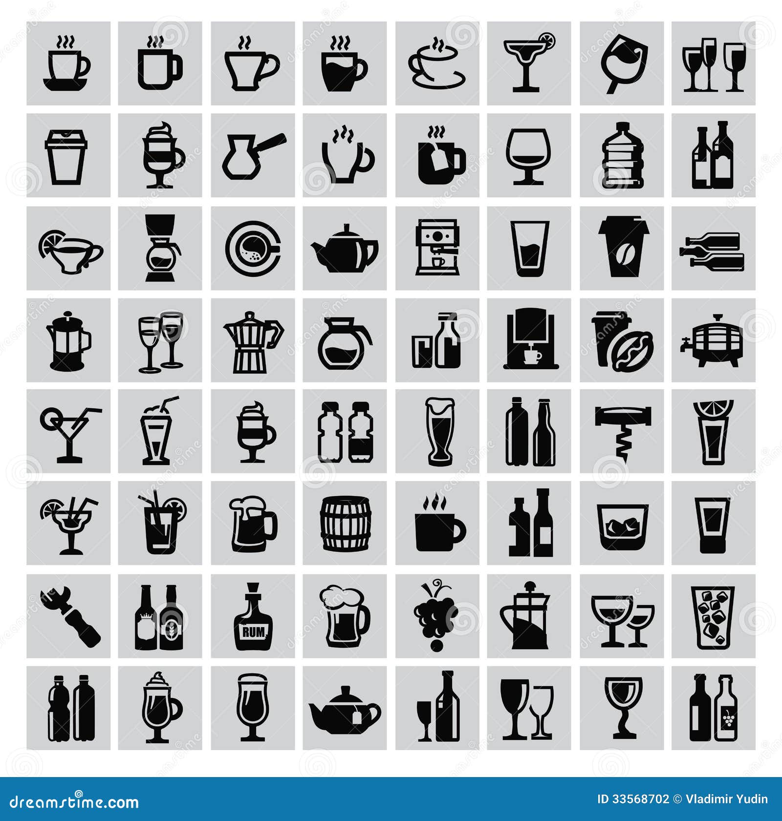 Beverages icons stock vector. Illustration of straw, soft - 33568702