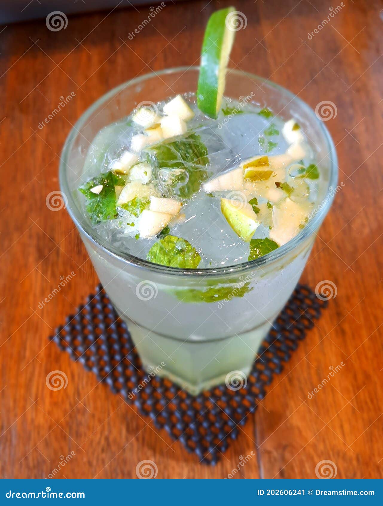 Beverages Mojito Apple Virgin Cafe Stock Image - Image of beverages ...