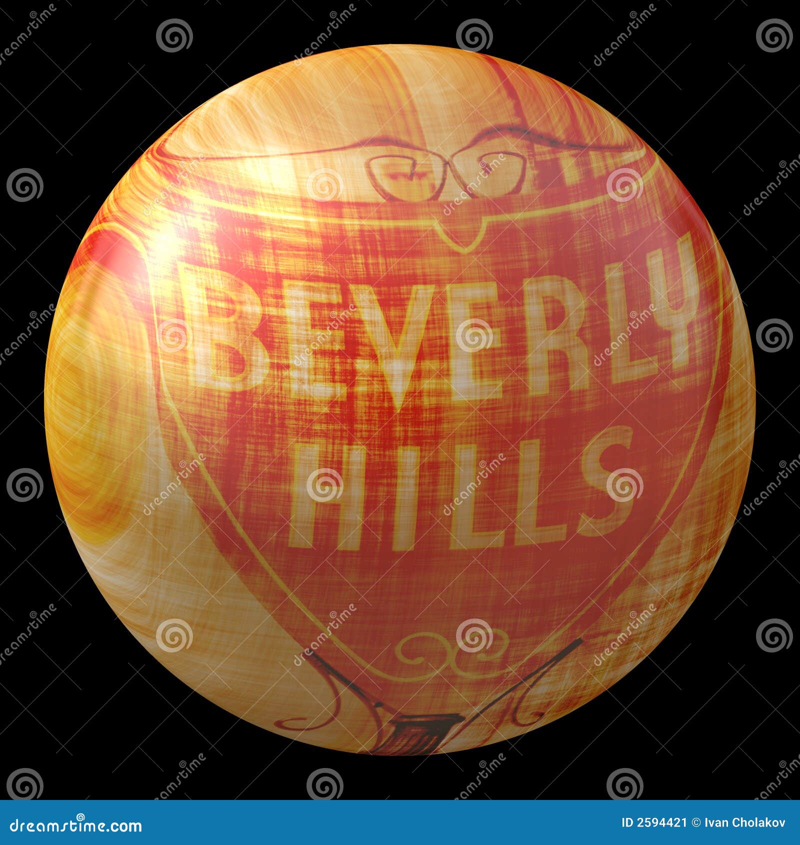 Beverly Hills - Custom Calligraphy Text Cartoon Vector | CartoonDealer ...