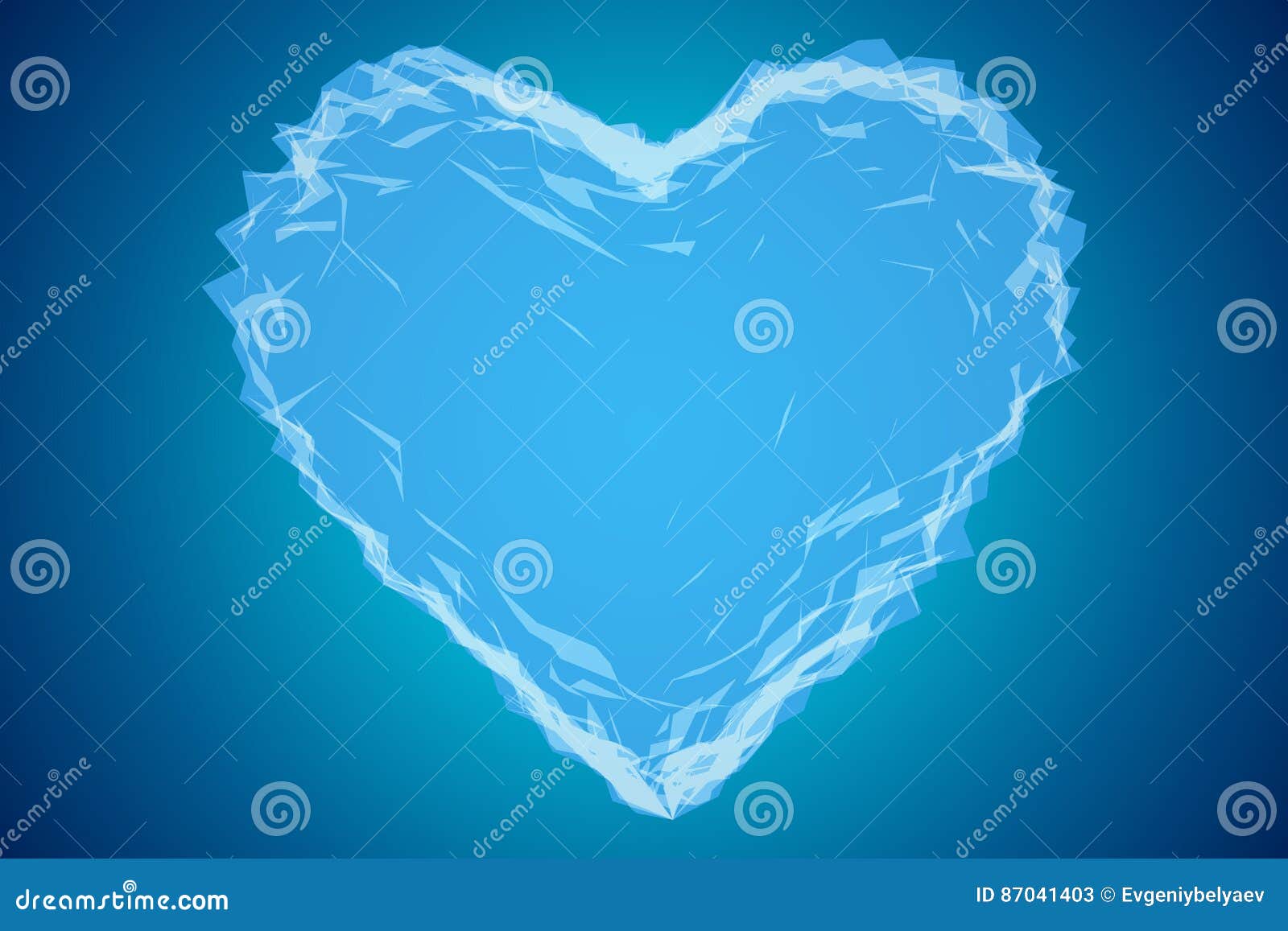 Bevroren Hart Een Splinter Van Glas in De Vorm Van Hart Vector ...