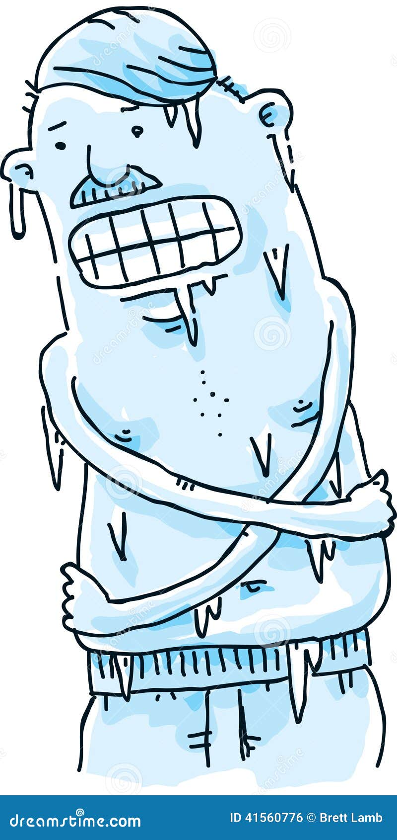 Bevroren mens stock illustratie. Illustration of bevroren - 41560776