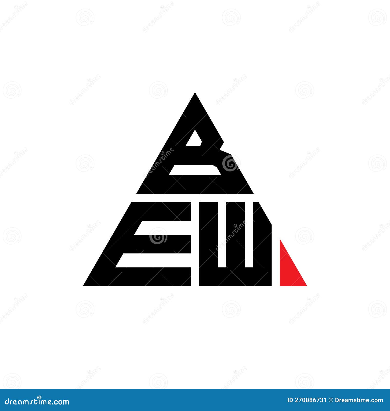 BEW Triangle Letter Logo Design with Triangle Shape. BEW Triangle Logo ...