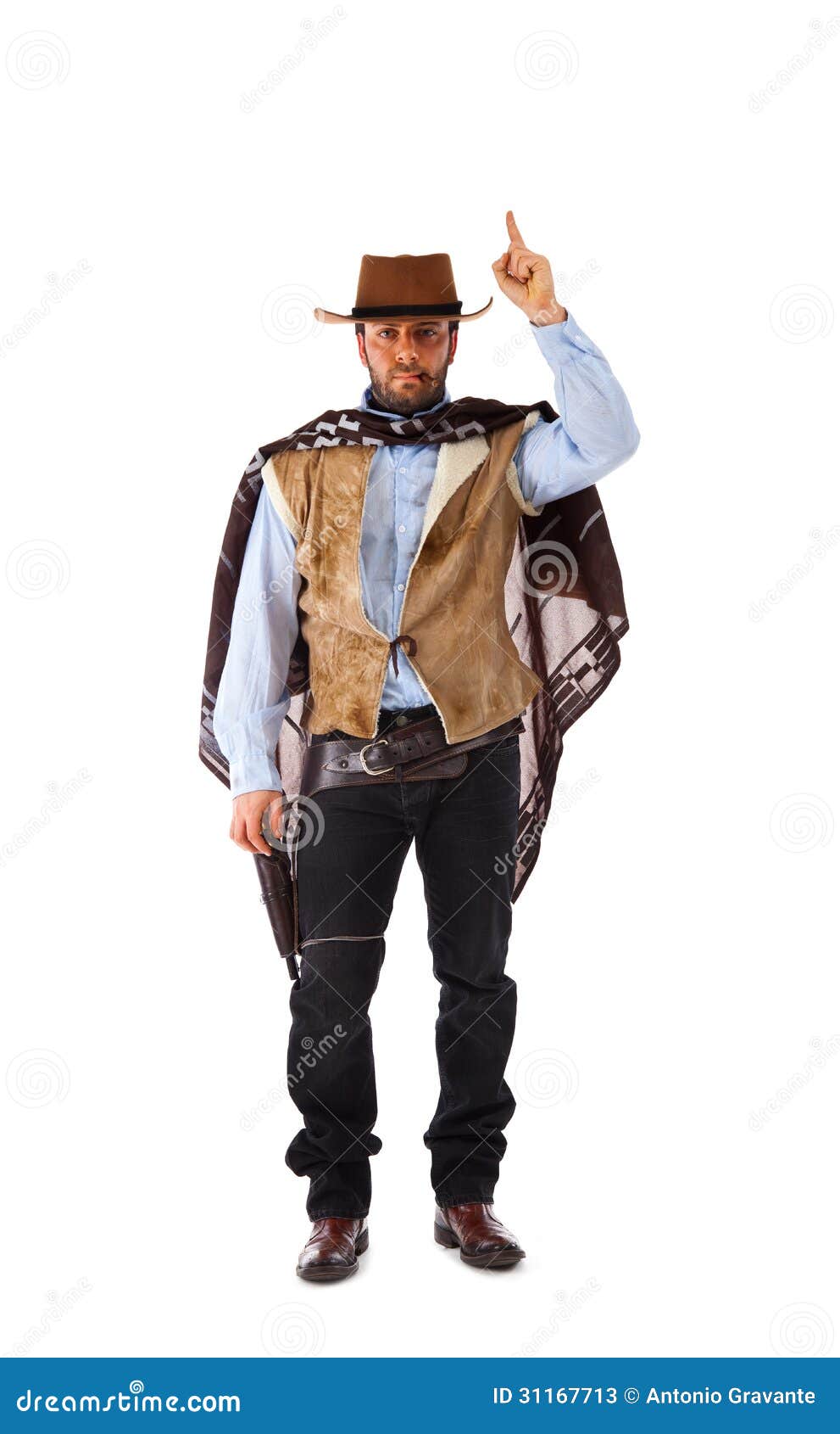 Bewaffneter Bandit Im Alten Wilden Westen Stockbild - Bild von saal ...