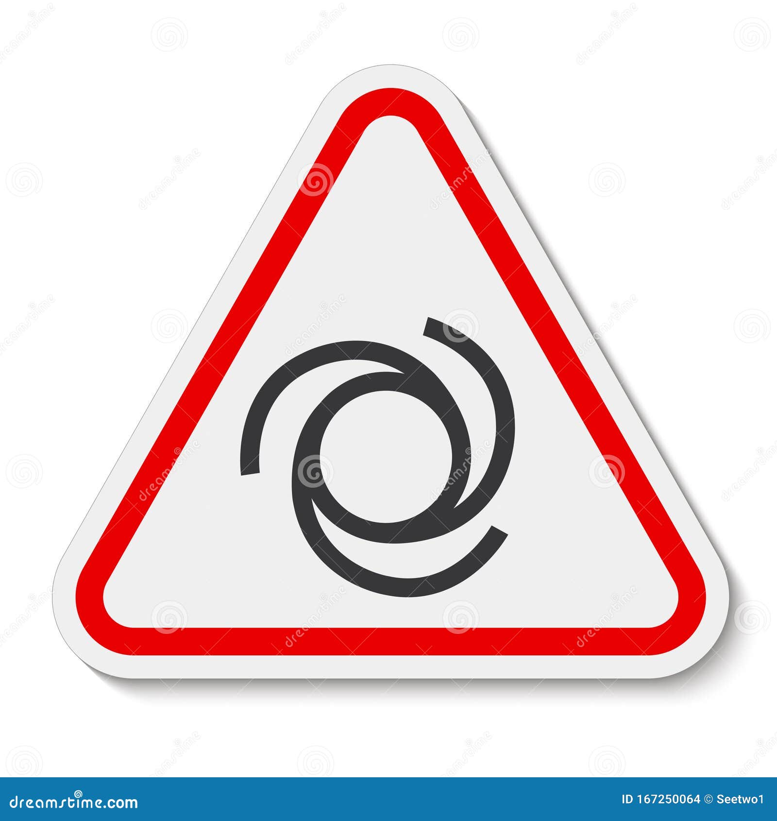 Beware Automatic Start-Up Symbol Sign Isolate on White Background ...