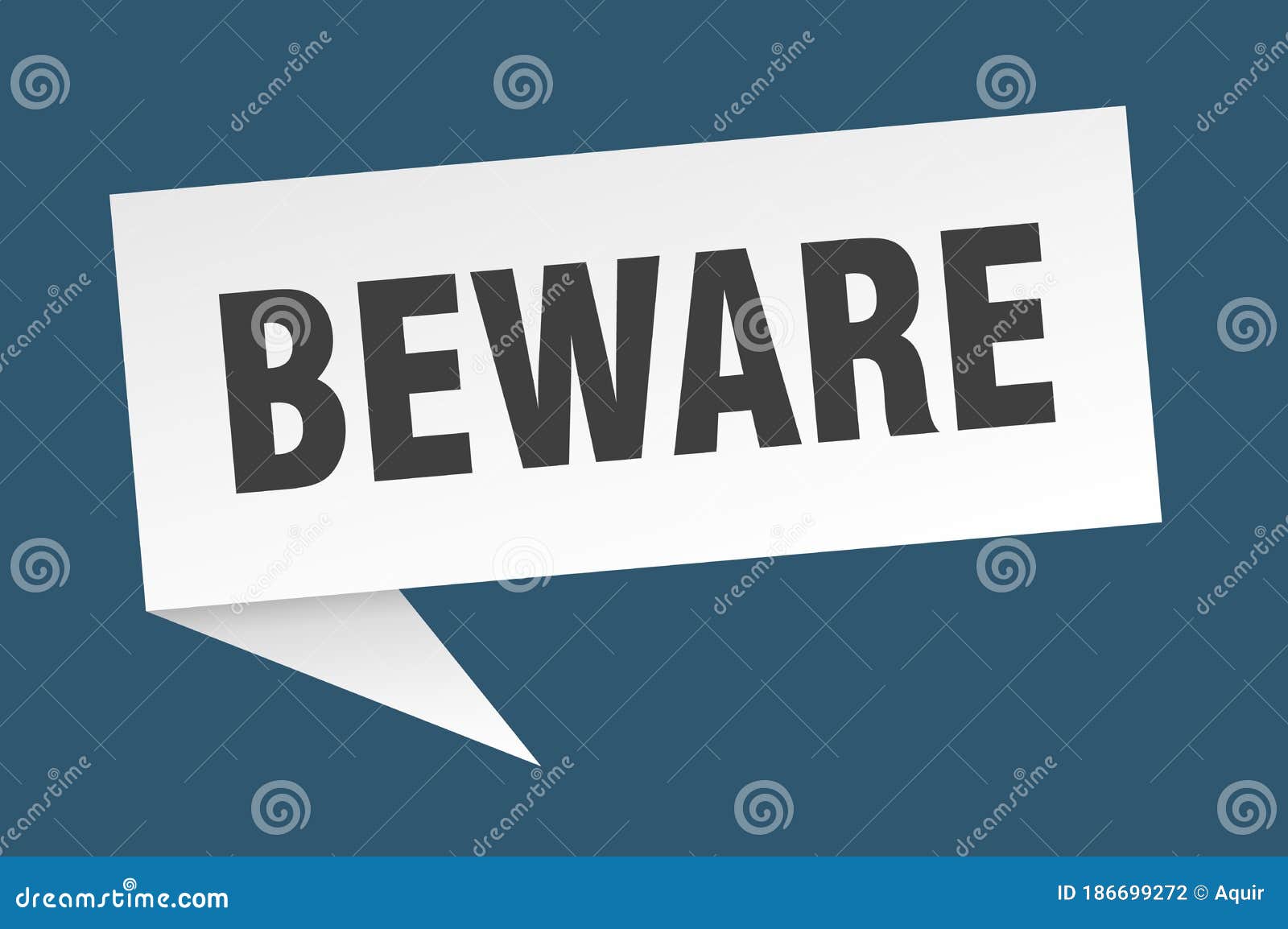 Beware Banner. Beware Speech Bubble Stock Vector - Illustration of ...