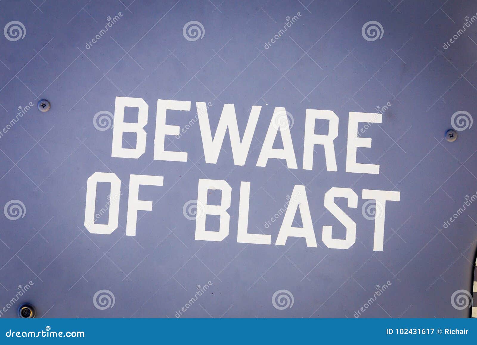 BEWARE of BLAST stock image. Image of engine, dangerous - 102431617