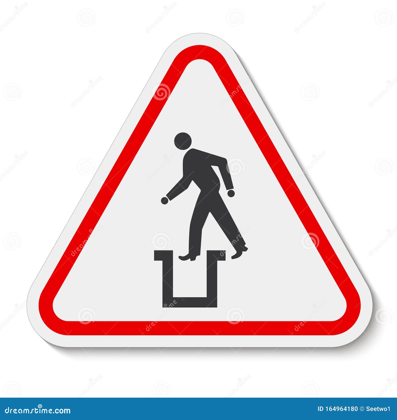 Beware Bottomless Pit Symbol Sign Isolate On White Background,Vector ...
