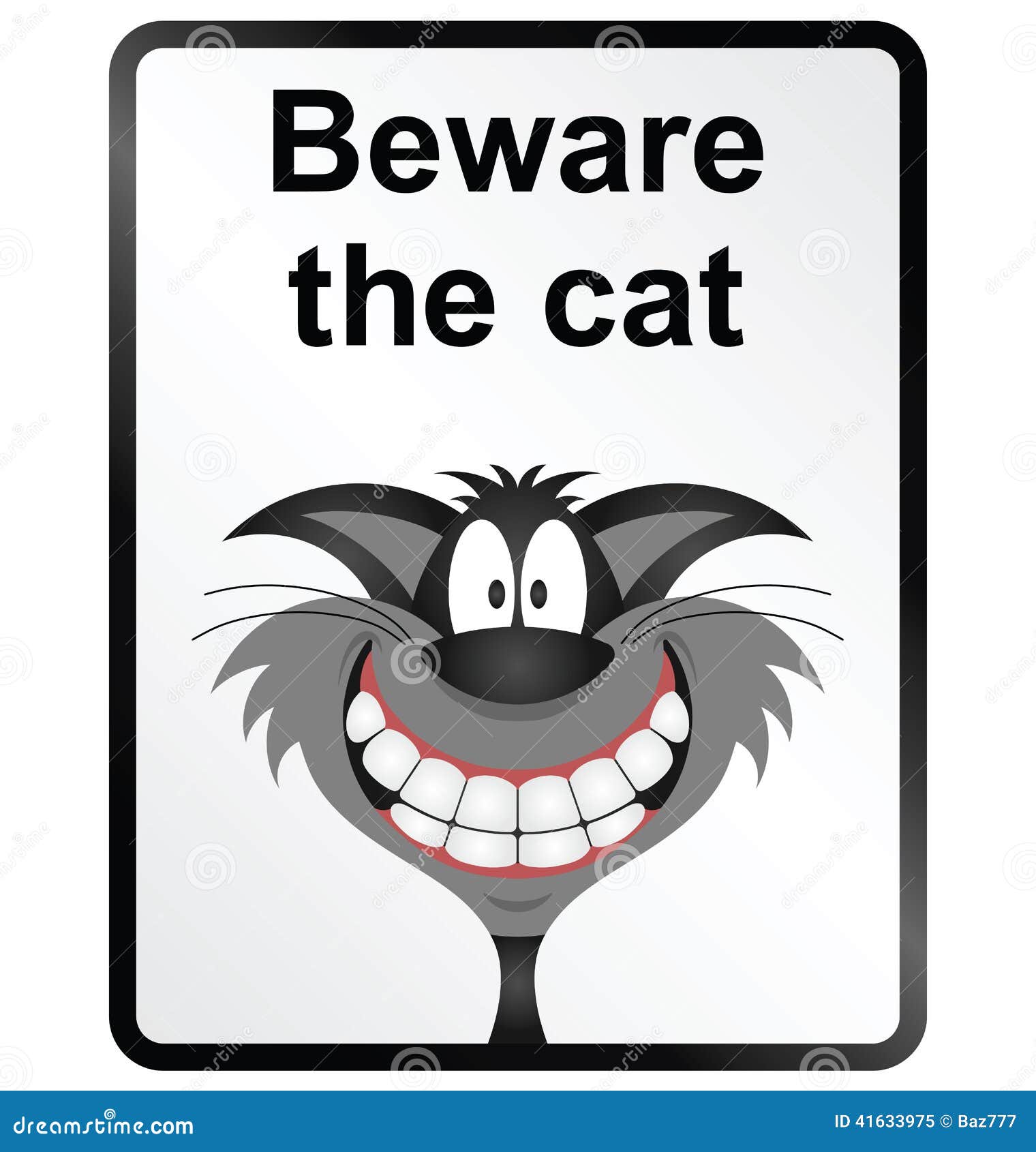 Comical Beware The Bull Sign Vector Illustration | CartoonDealer.com ...