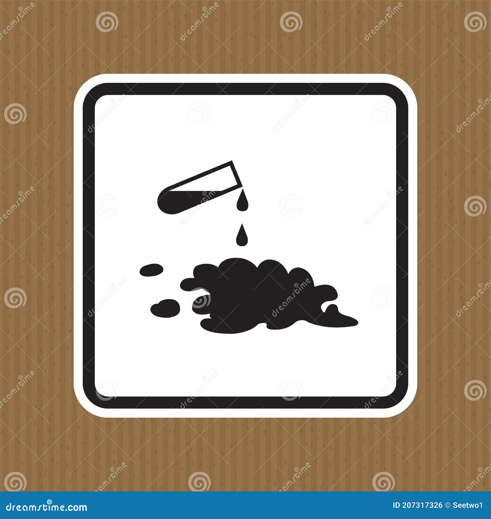 Beware Chemical Spill Symbol Sign Isolate on White Background,Vector ...