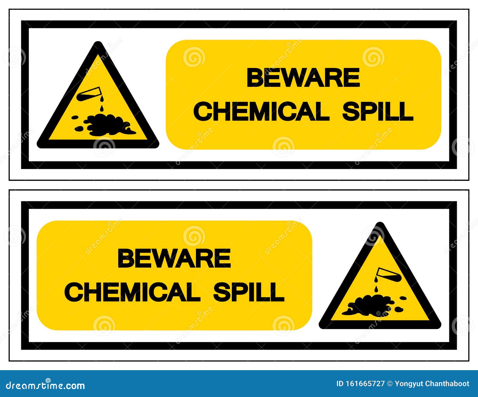 Beware Chemical Spill Symbol Sign ,Vector Illustration, Isolate on ...
