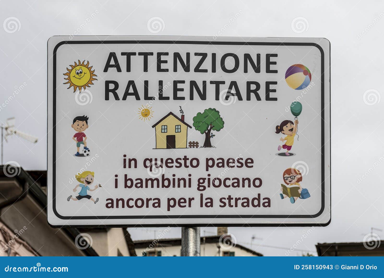 Beware of Children Playing in the Street Stock Image - Image of caution ...