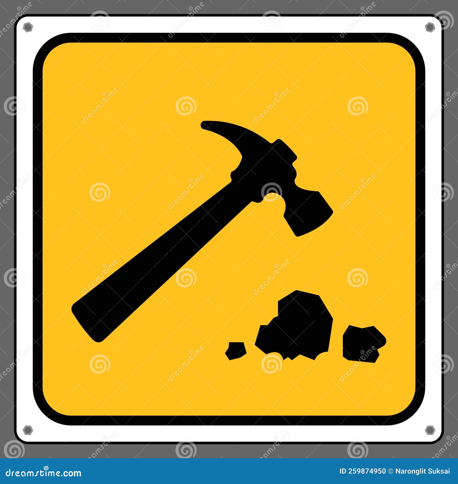 Beware of Concrete Debris Falling on it.sign Caution Stock Vector ...