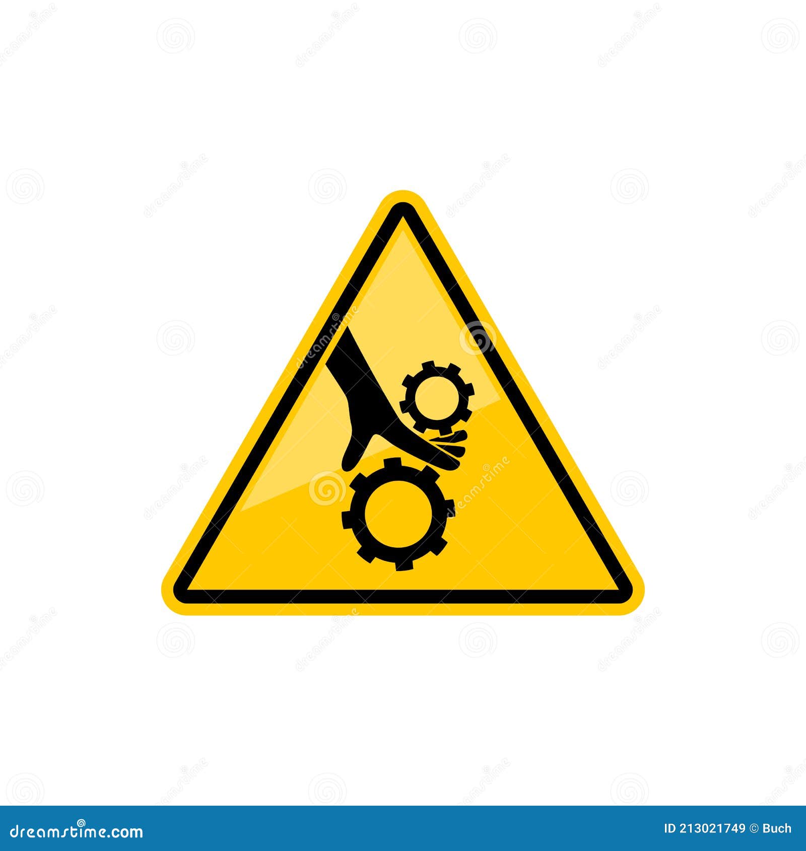 Beware of Crashing by Rotating Machinery Sign Stock Vector ...