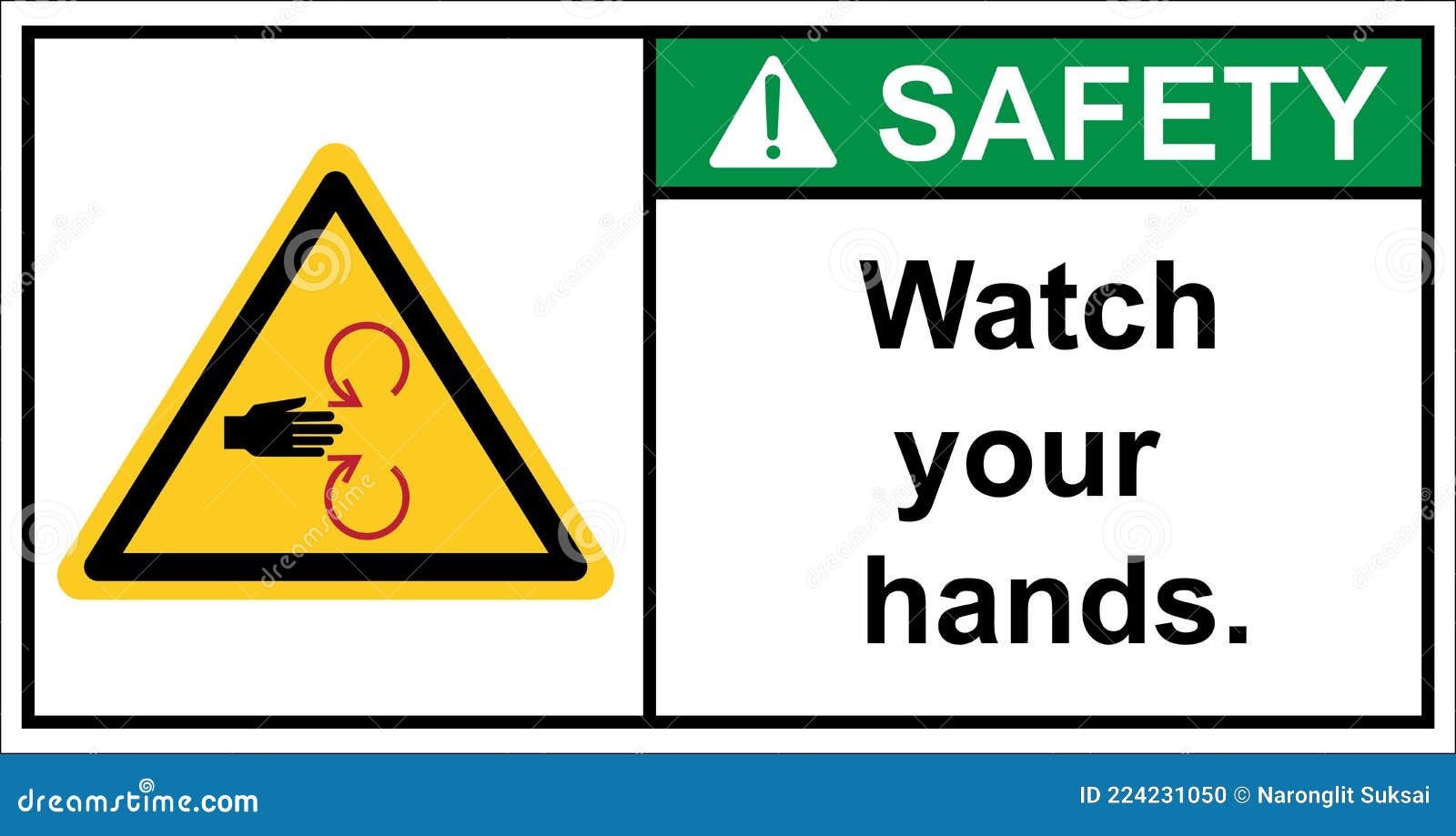 Beware of the Danger of Spindle Rotation.,Safety Sign Stock Vector ...