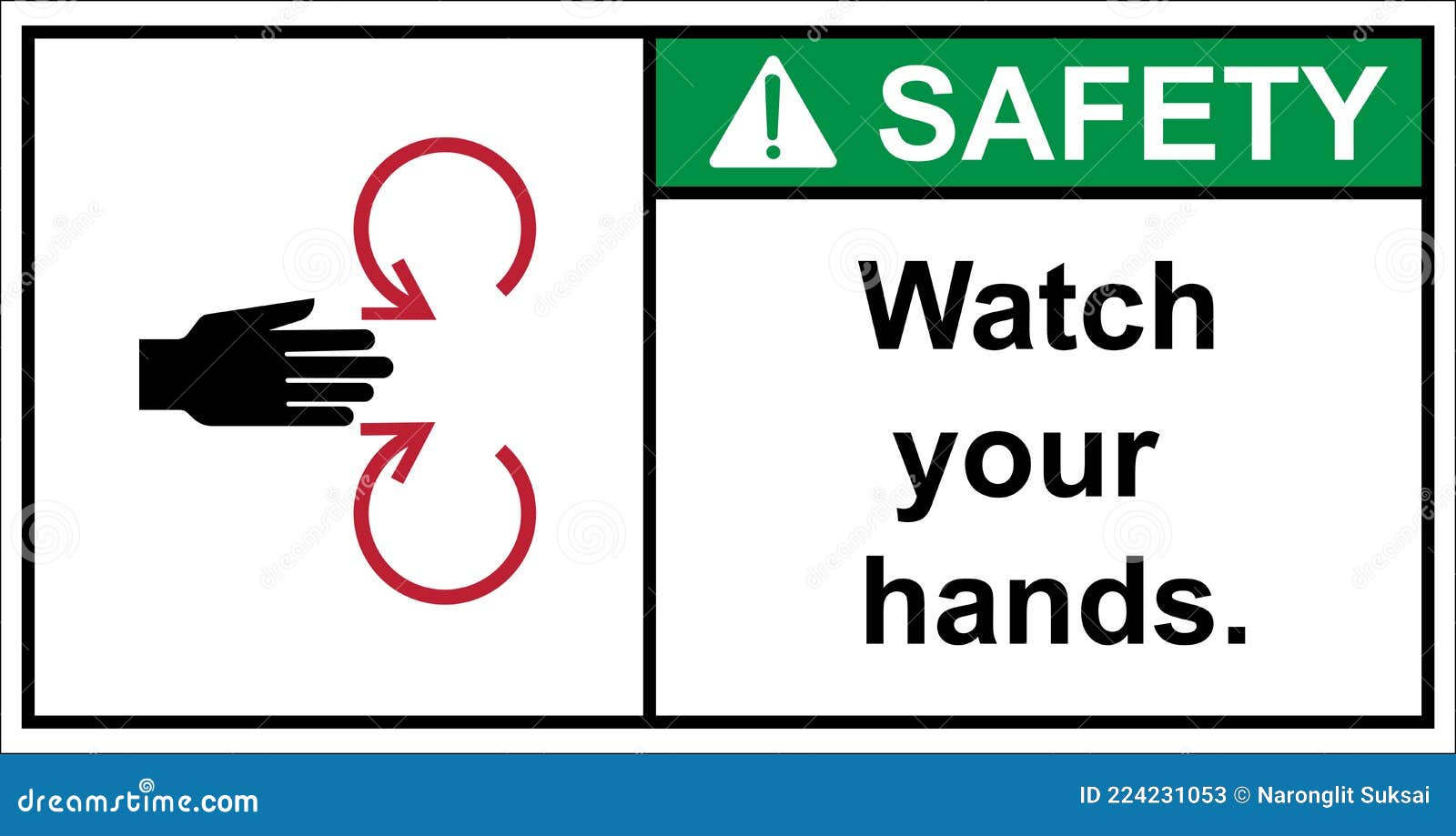 Beware of the Danger of Spindle Rotation.,Safety Sign Stock Vector ...