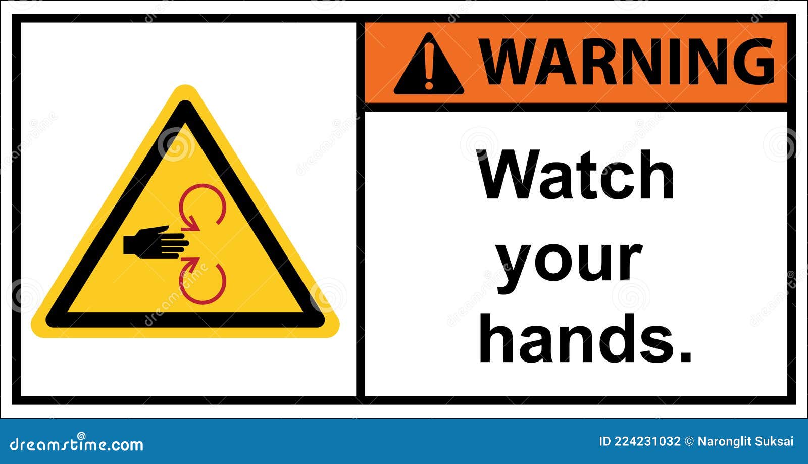 Beware Of The Danger Of Spindle Rotation.,Caution Sign Vector ...