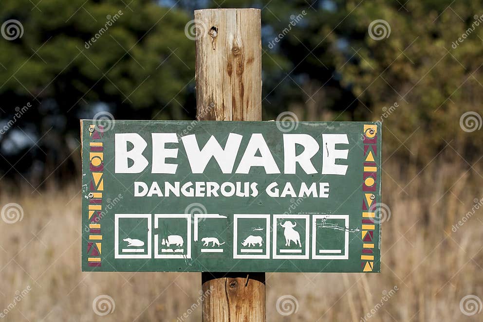 Beware of Dangerous Game stock photo. Image of danger - 25839090