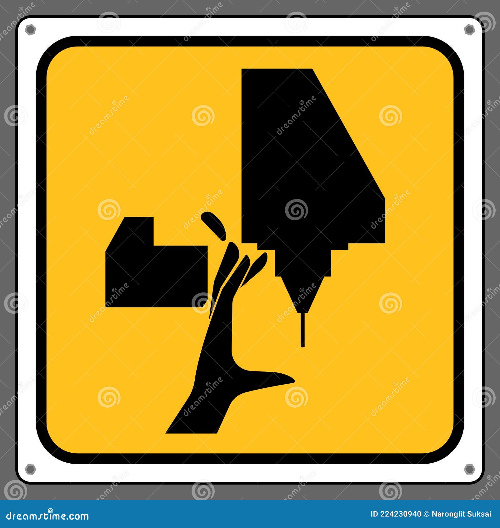 Beware of the Dangers of CNC Machines.,Caution Sign Stock Vector ...