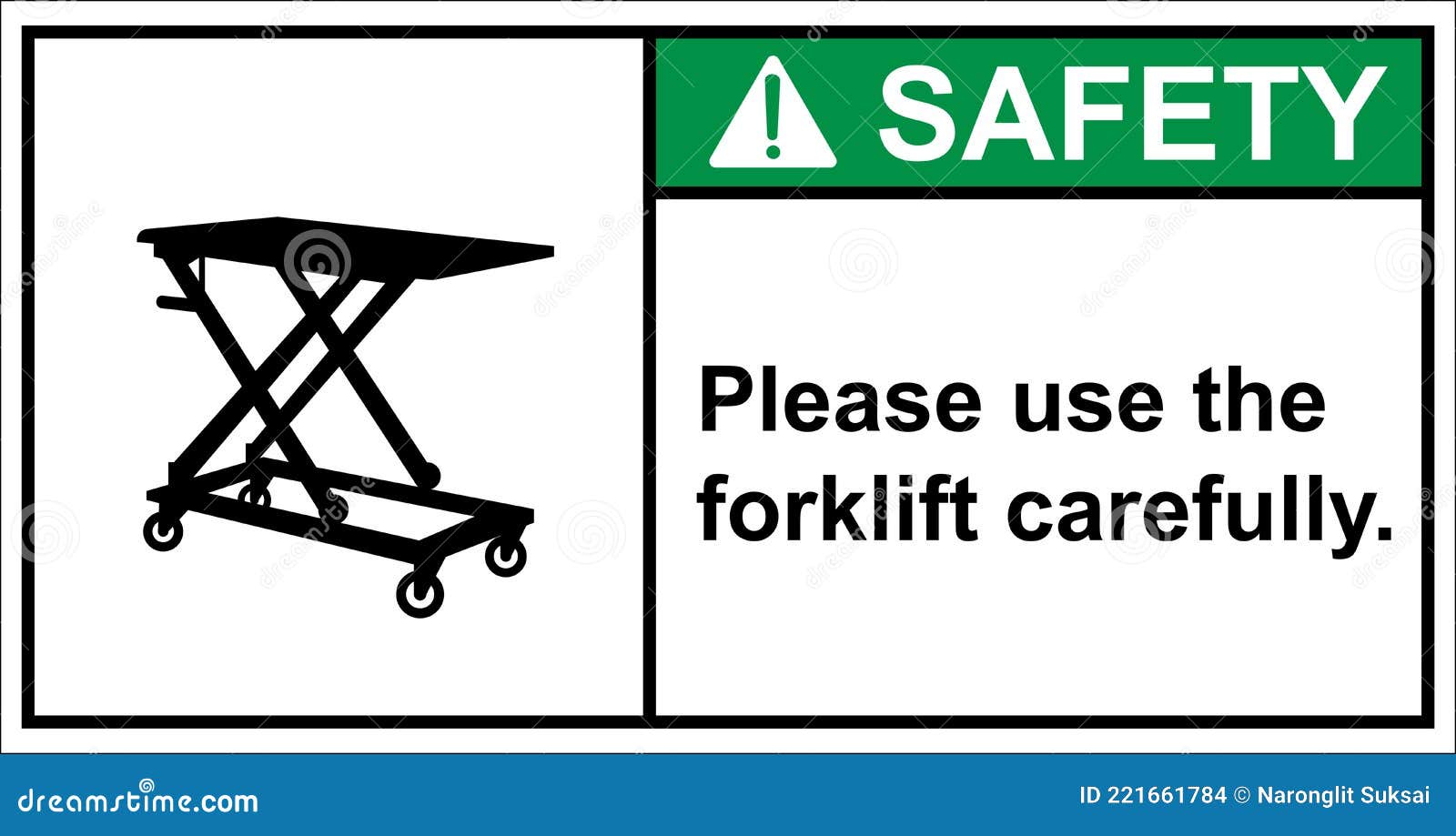Dangers Of Working With A Forklift. Improper Movement Of Goods Cartoon ...