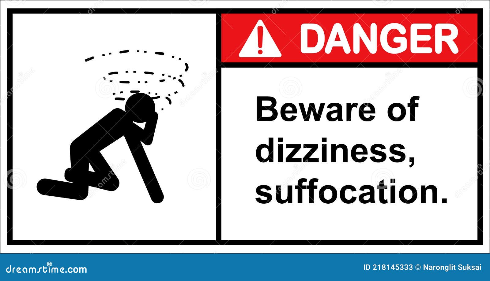 Beware of Dizziness, Suffocation.,Danger Sign Stock Vector ...