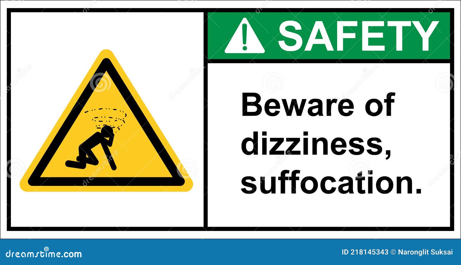 Beware Of Dizziness, Suffocation.,Danger Sign Cartoon Vector ...