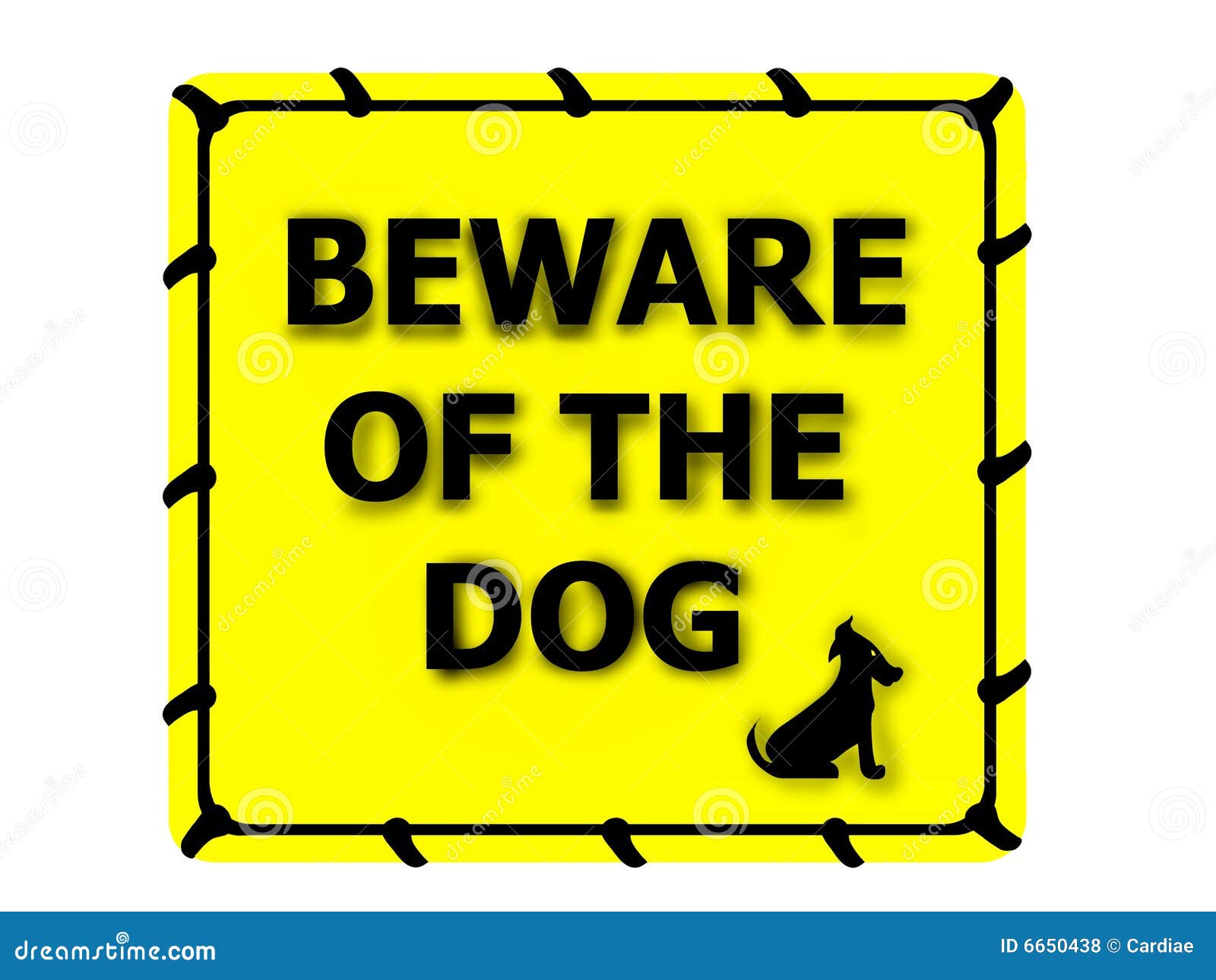 Beware Of Dog Cartoon Vector | CartoonDealer.com #38125305